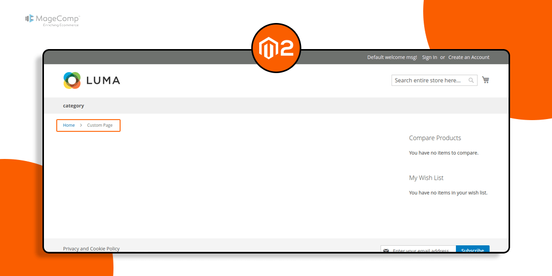 Magento 2: How to Modify Breadcrumb Title on Custom Page using Layout File - MageComp