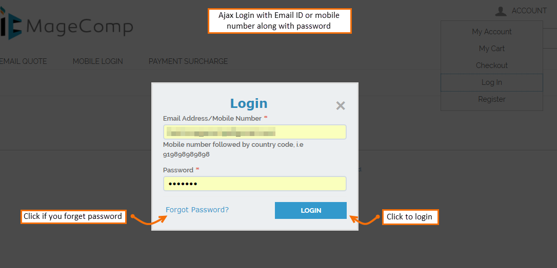 Magento Mobile Login, Secured OTP Login with Mobile Number | MageComp