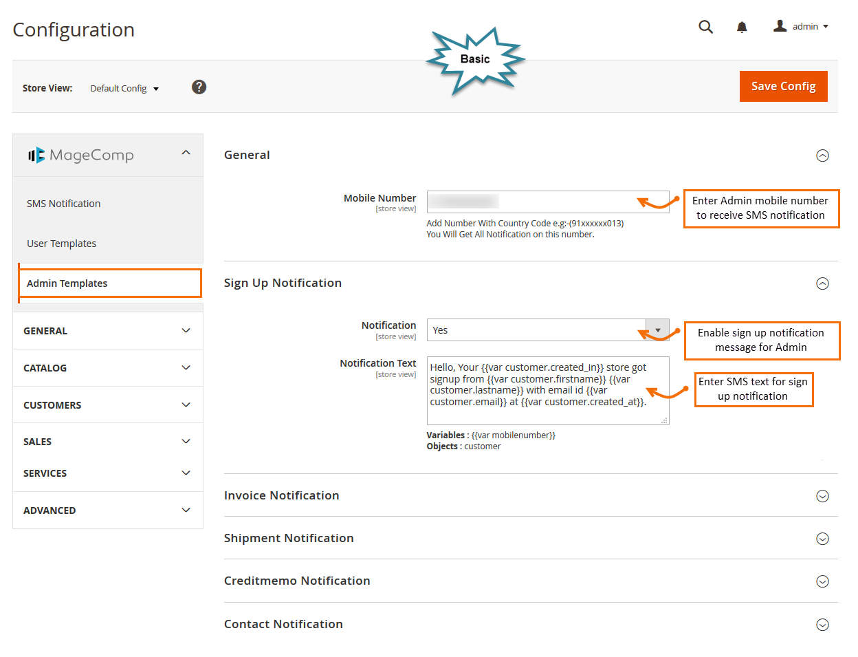 Magento 2 SMS Notification, Magento Order Notify Extension | MageComp
