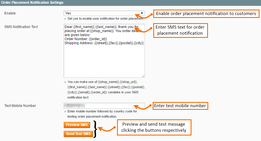 Magento Sms Notification Magento Order Notify Extension Magecomp 8138