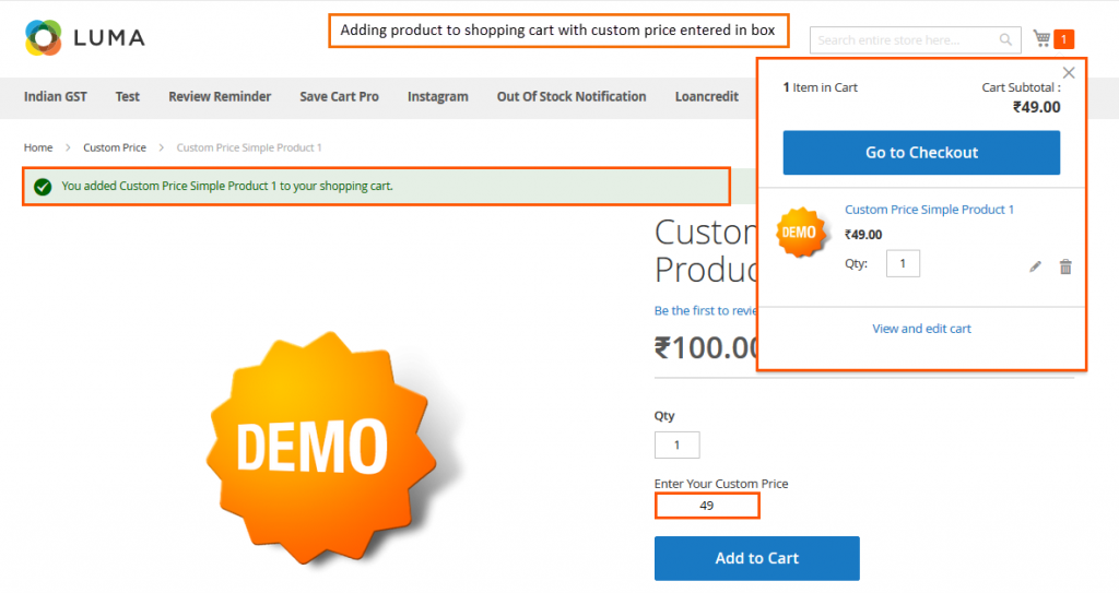Custom Price Box in Store Frontend - Support Portal for Magento Extensions & Services