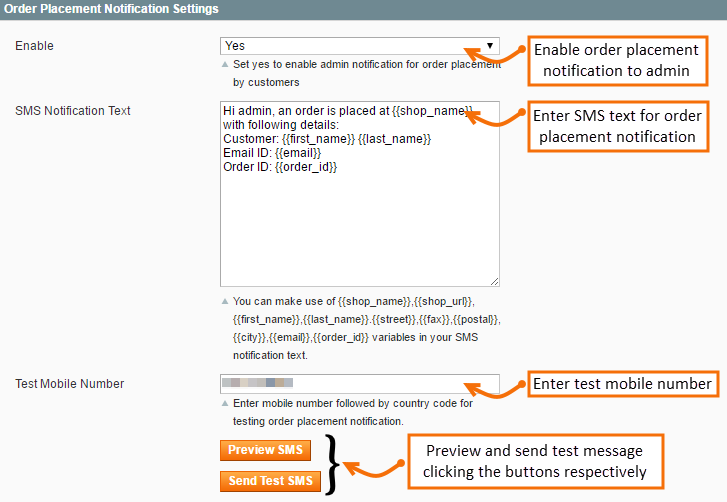 Admin Templates Magento Sms Ultimate Extension