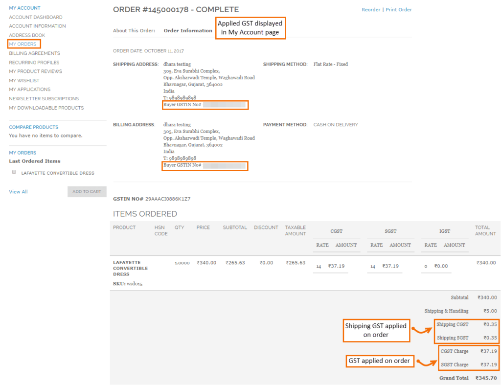 Indian GST on Frontend - Support Portal for Magento Extensions & Services