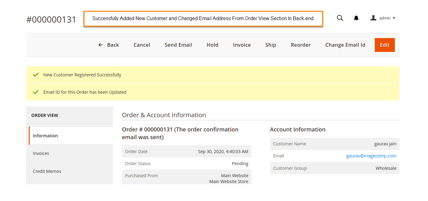Order View Section Backend Support Portal For Magento Extensions