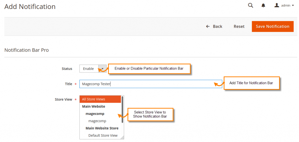 Create Notification Bar - Support Portal for Magento Extensions & Services
