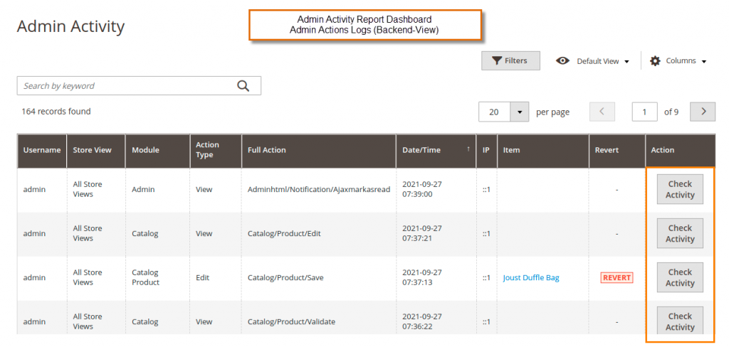 Admin Activity And Login Activity Dashboard Support Portal For Magento Extensions And Services