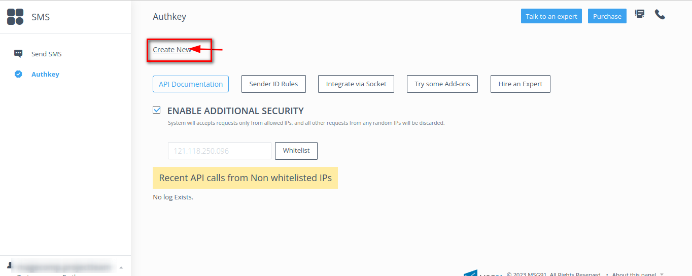 Get MSG91 Credential