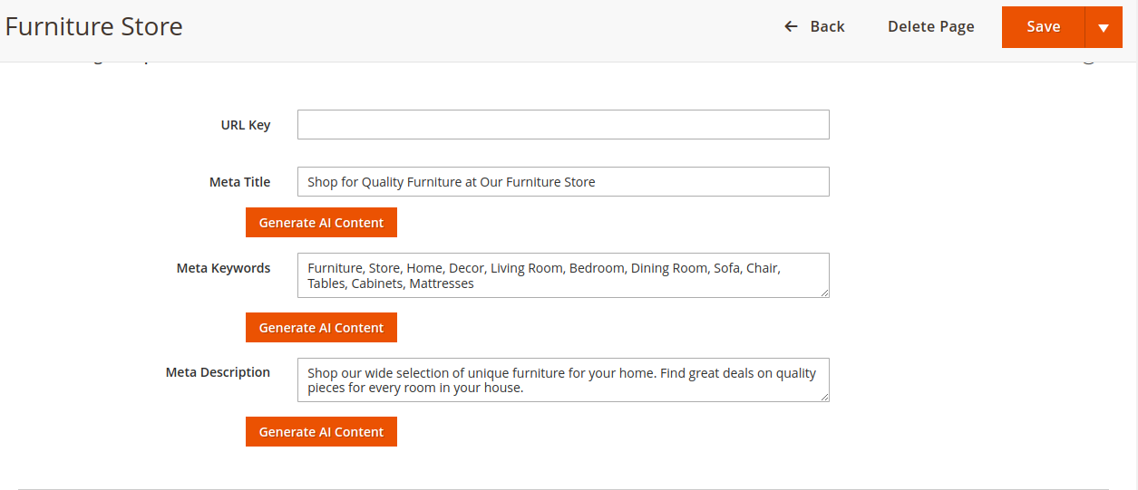 Cms Page Metadata Magento 2 Chatgpt Ai Pro Extension
